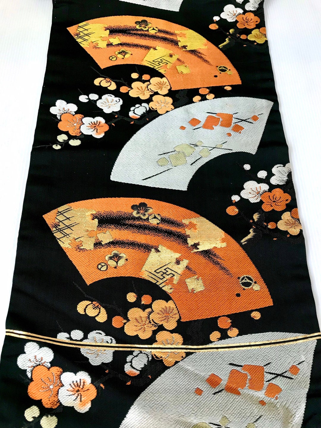 Obi Belt Black | Silk Kimono Robe Sash | Vintage Japanese Nagoya Obi ...