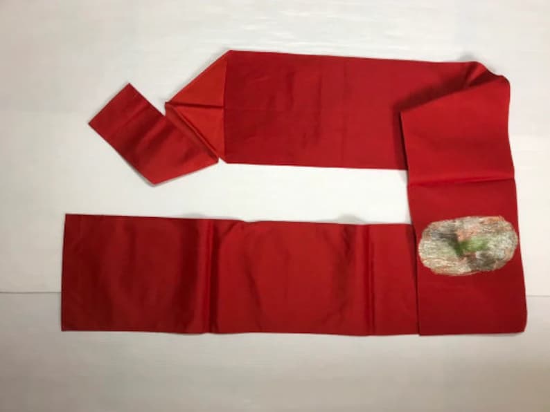 Tomato Red Obi Belt Floral Womans Kimono Robe Wedding Sash - Etsy