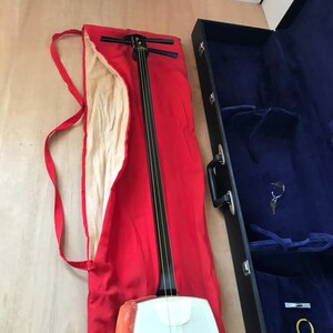 Nagauta Shamisen Vintage Japanese 3 String Musical Instrument With Hard ...