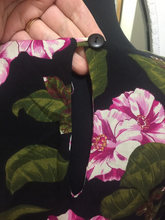 1970's Vintage 'Jane Singer' Hawaiian Floral Pattern … - Gem