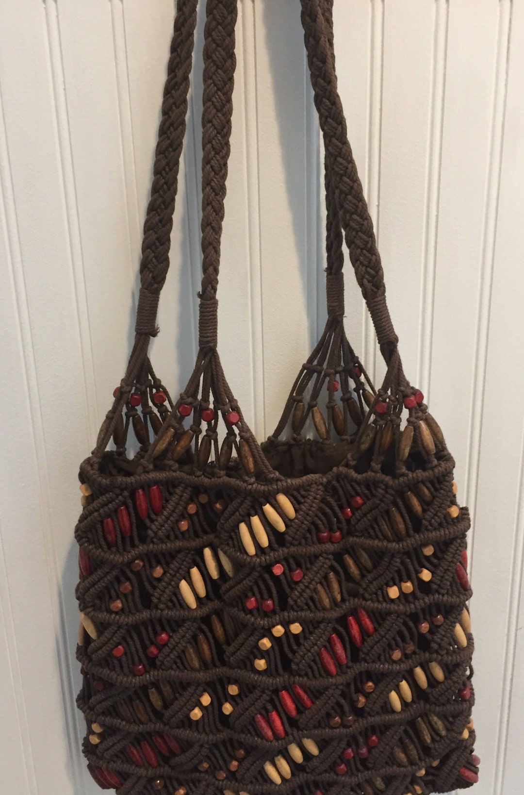 Tribal Vintage Macrame Hand Made Hippie / Boho With Beads - Etsy