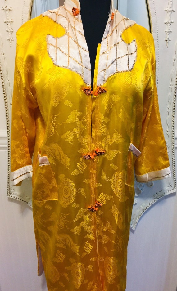 1960's Handmade Bright Yellow Cosplay Asian Themed Ro… - Gem