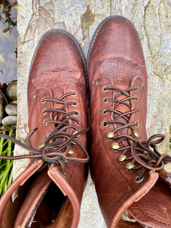 Brown Leather 'Justin Roper Style' High Ankle Packer … - Gem