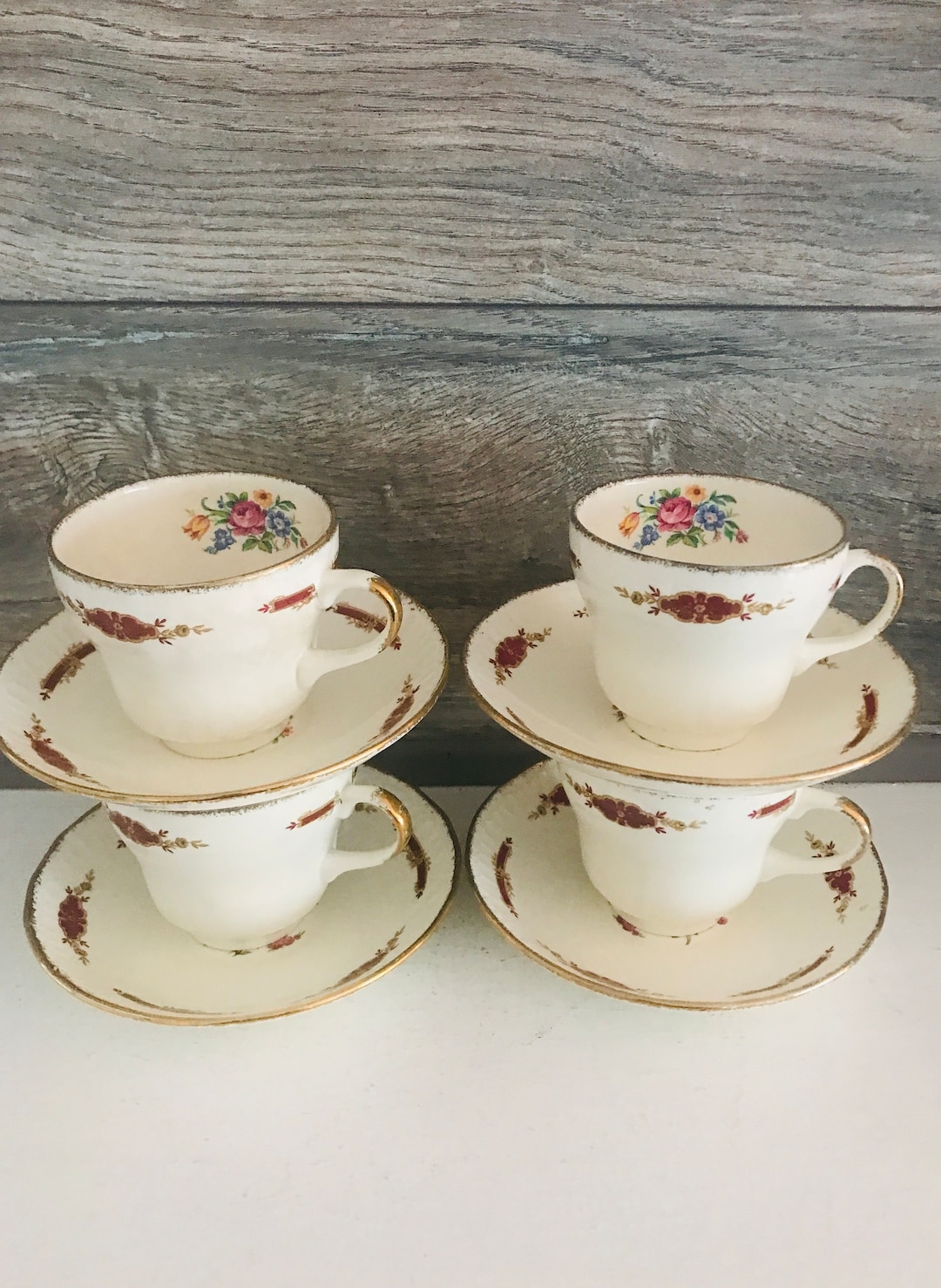 1940's Set of 4 Swinnertons 'luxor Vellum' Staffordshire, England Bone ...