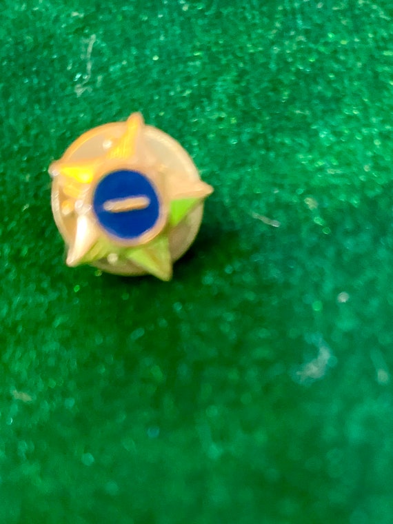 Vintage Gold Tone 'Boy Scouts' Blue Service Star Pin … - Gem