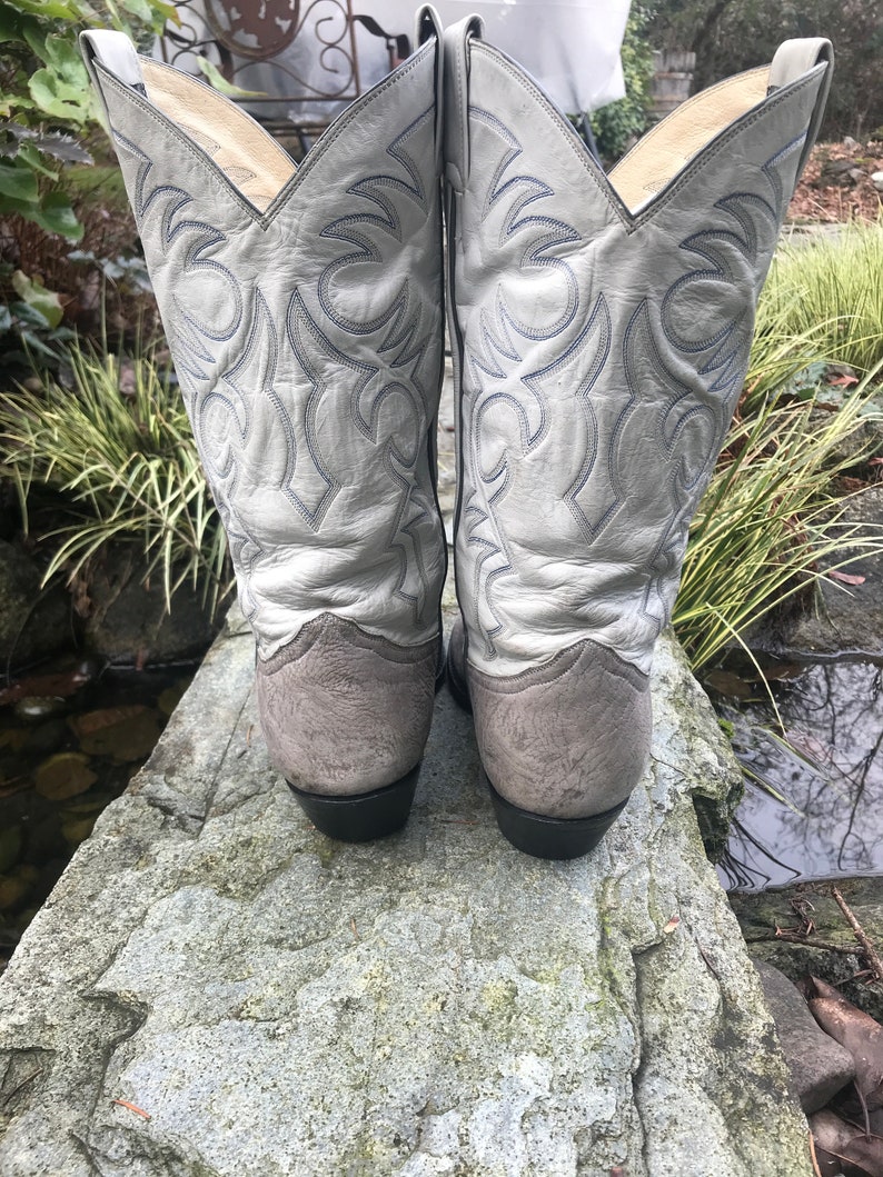 Vintage Two Toned Gray 'larry Mahan' Hand Crafted - Etsy