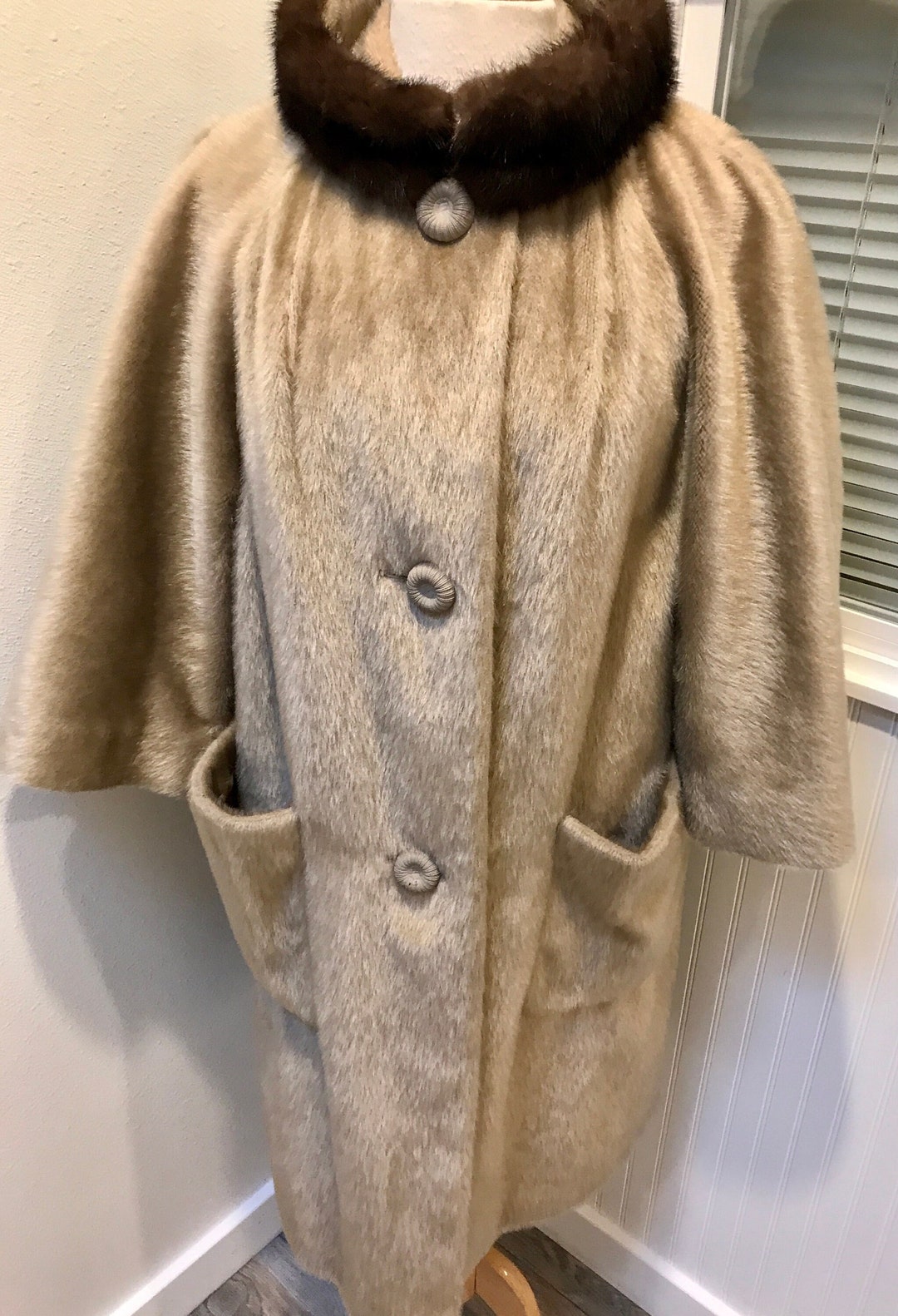 1960's MCM Dreamy 'dan Millstein' Paris, New York, Faux Mink Fur Coat W ...