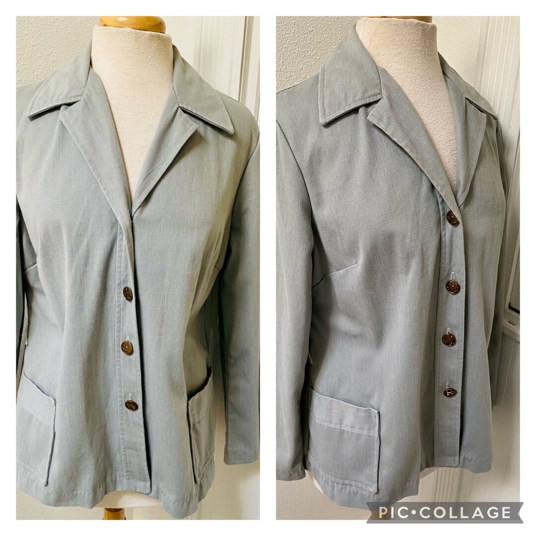 Light Gray Fine Corduroy 'jerry Mann of California Blazer Women's M/L ...