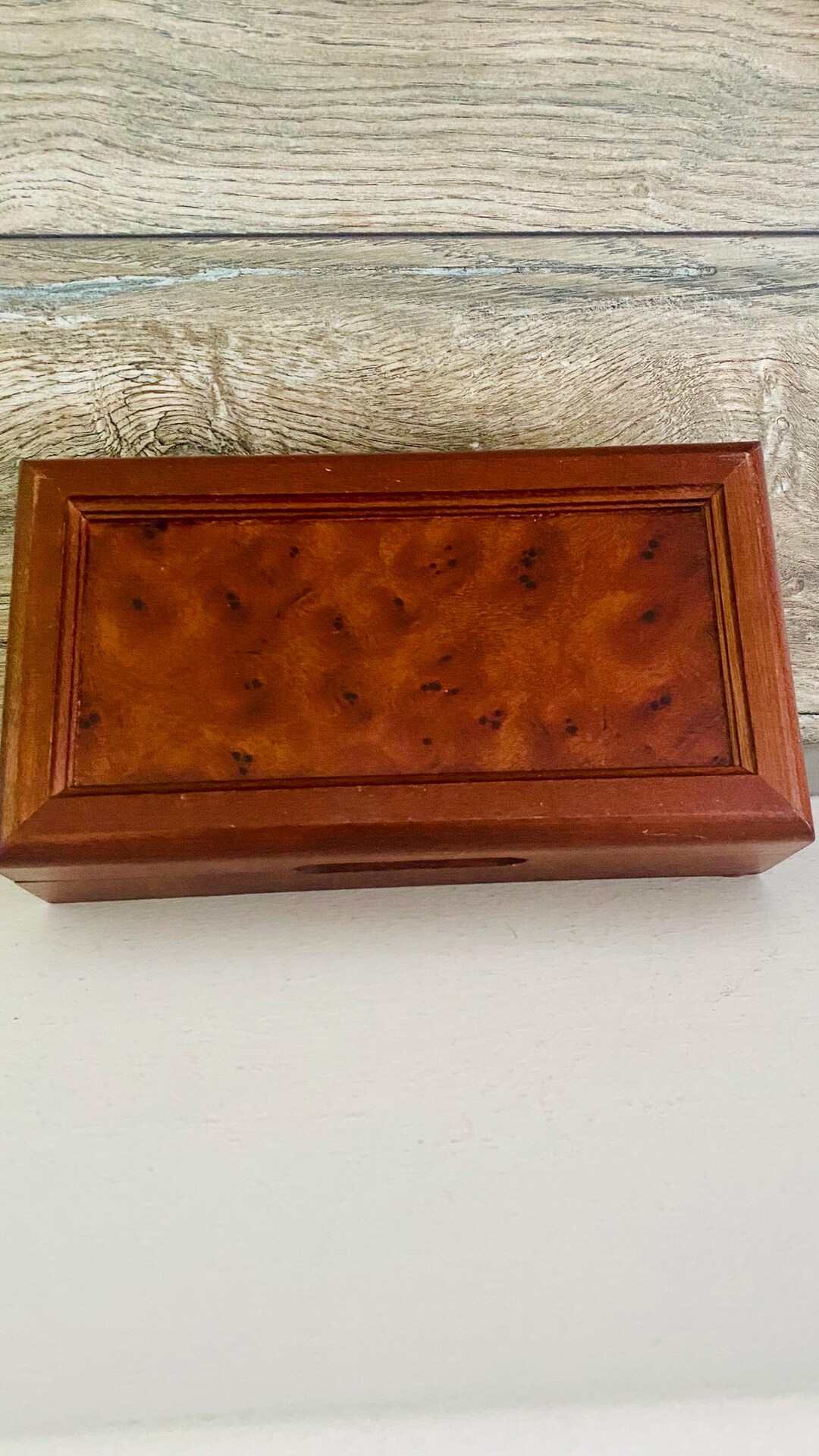 Handmade Burnished Wood Photo Frame Jewelry Box: Walnut & Cherry - Etsy