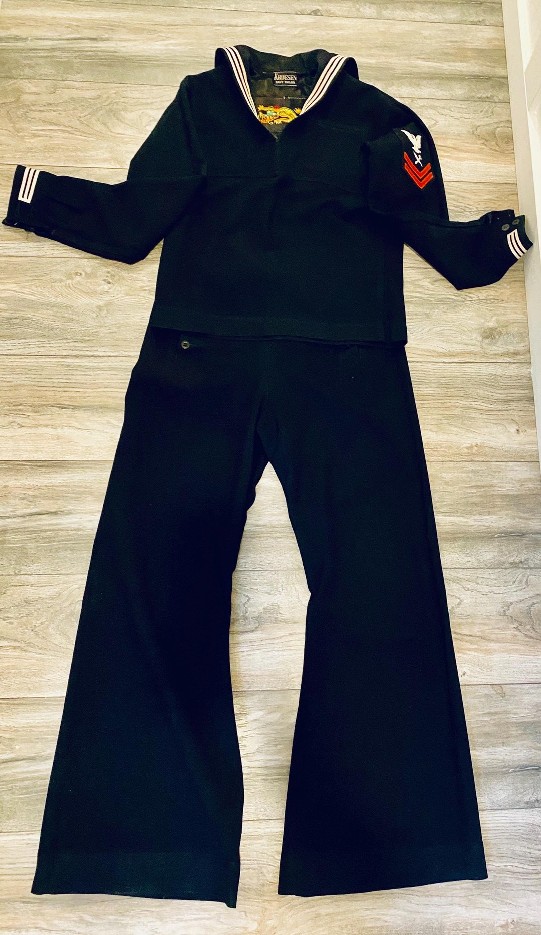 1940's WW2 'cracker Jack' USN Petty Officer Blu Wool Jacket/souvenir ...