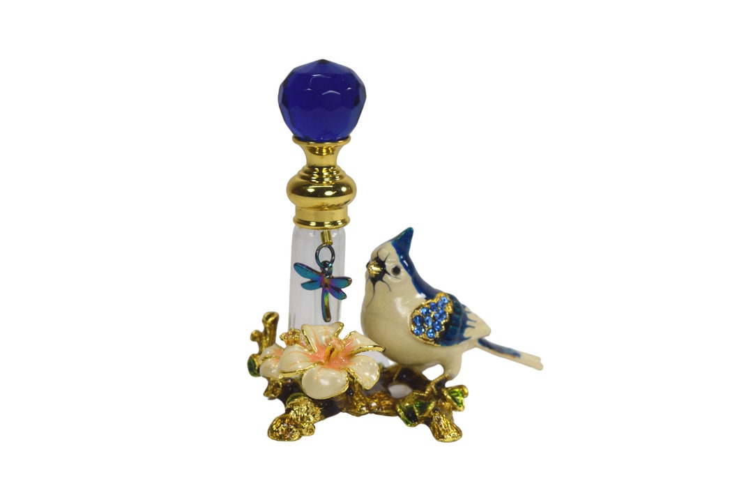 Blue Jay or Red Cardinal, Empty, Vintage Style, Charmed, Perfume Bottle ...