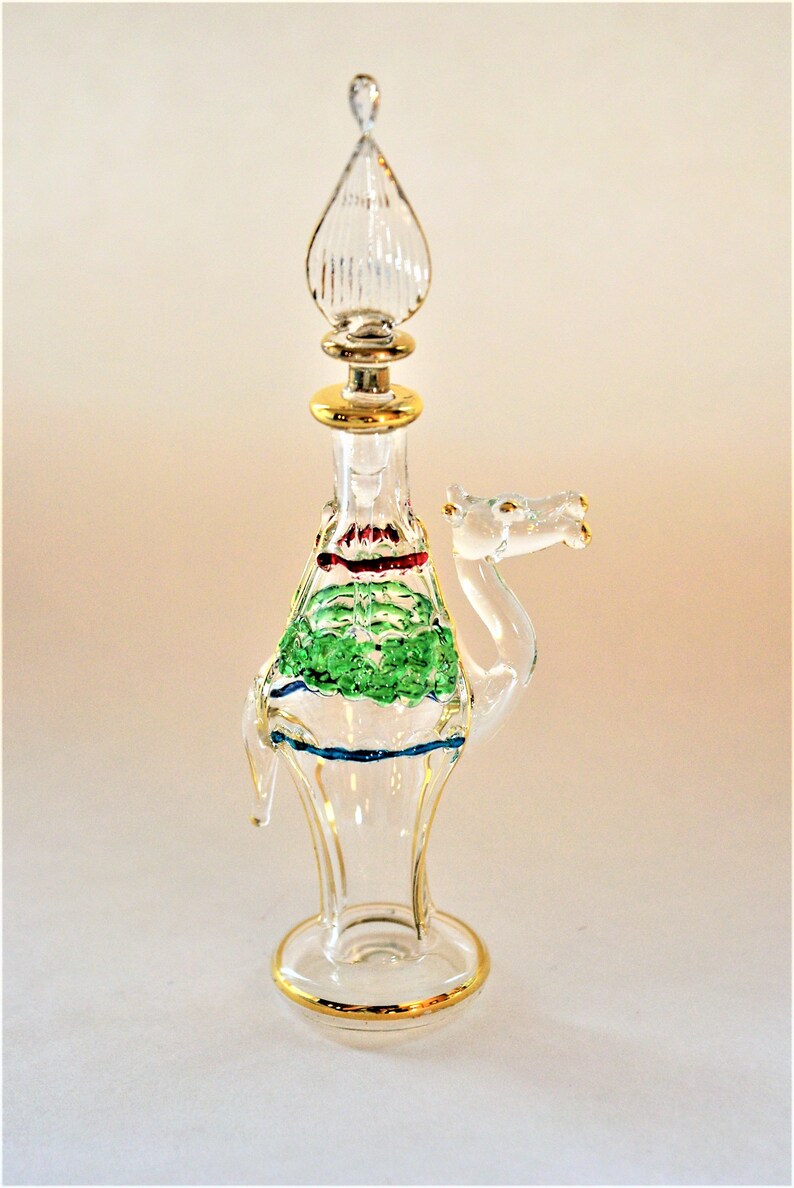 Camel Perfume Bottle Egyptian Hand-blown Glass with 14 k Gold | Etsy