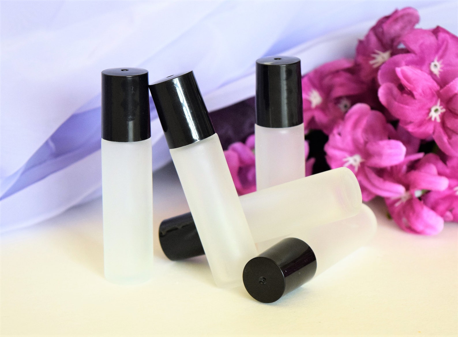 Clear Frosted Glass Roller Bottles With Metal Inserts 10 Ml - Etsy