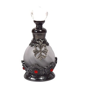 Gothic Black Floral Cross Charmed Empty Mood Perfume - Etsy