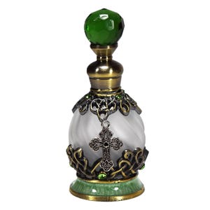Celtic Goth Empty Perfume/oil Bottle With Cross, 15ml (your Choice) - Etsy