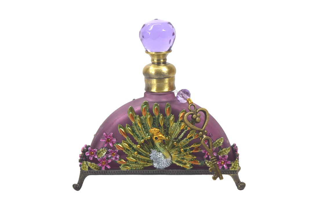 Peacock, Empty, Key Charmed Perfume Bottle, 20ml - Etsy