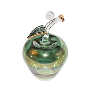 Apple Hand-blown Glass Christmas Tree Ornament With 14 K Gold Trim - Etsy