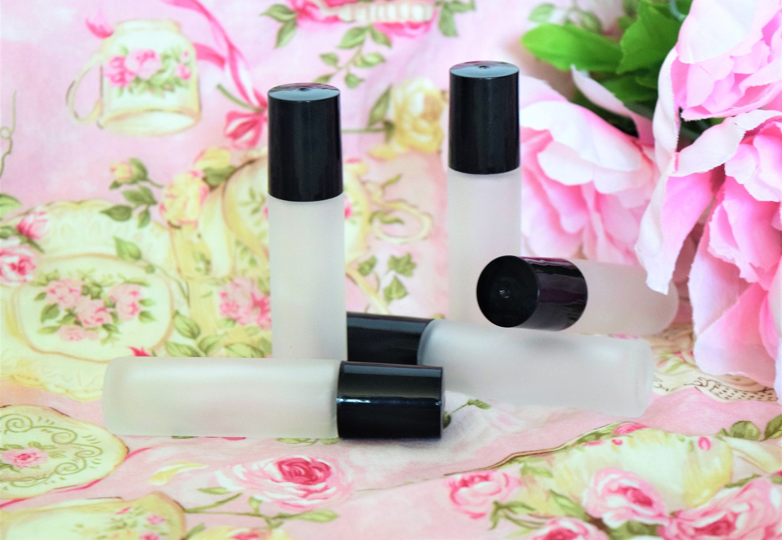 Clear Frosted Glass Roller Bottles With Metal Inserts 10 Ml - Etsy