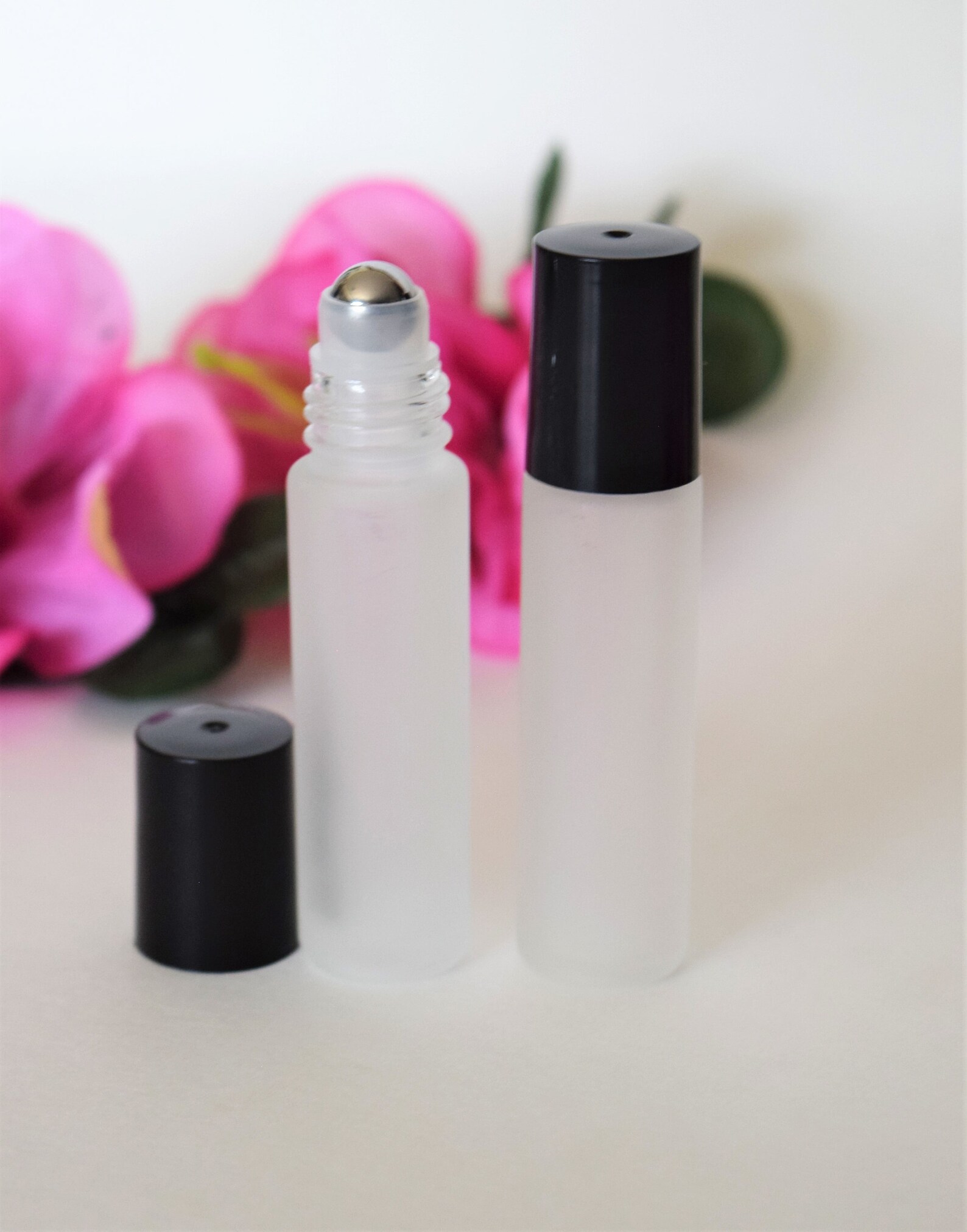 Clear Frosted Glass Roller Bottles With Metal Inserts 10 Ml - Etsy