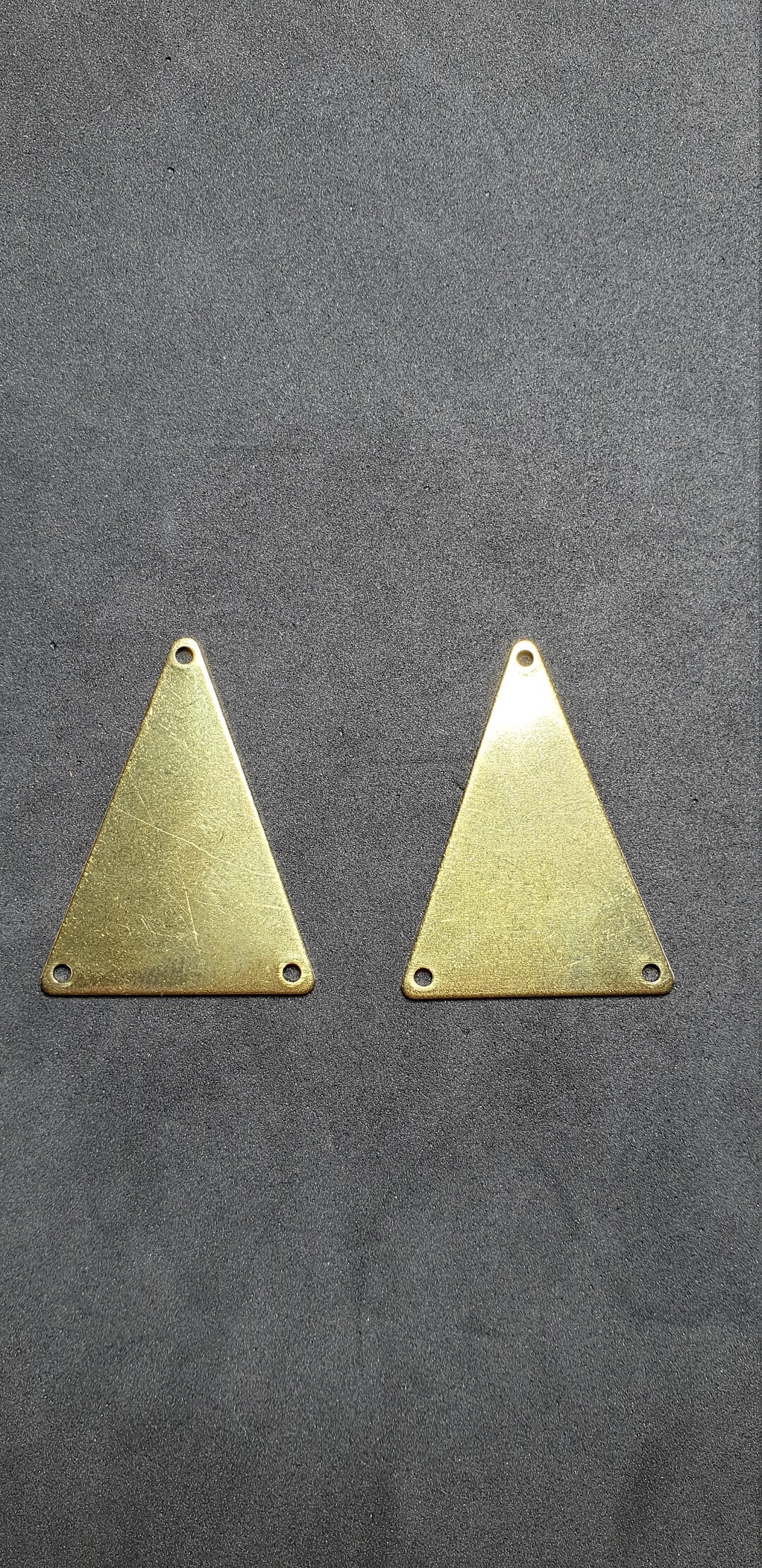 Brass Triangular Blanks 10 Pcs.raw Brass 0.8x25x33 Mm - Etsy