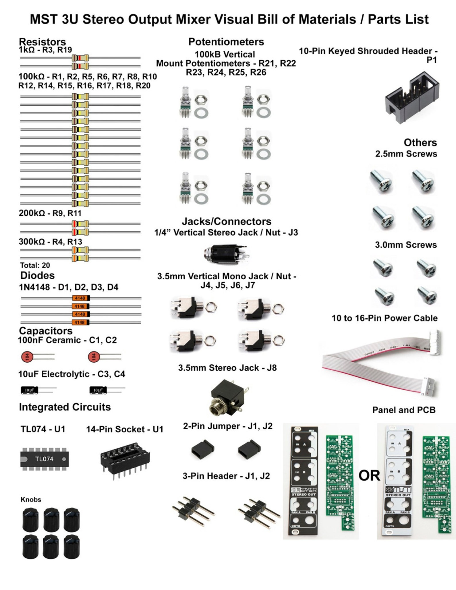 MST Stereo Output Mixer DIY Kit - Etsy