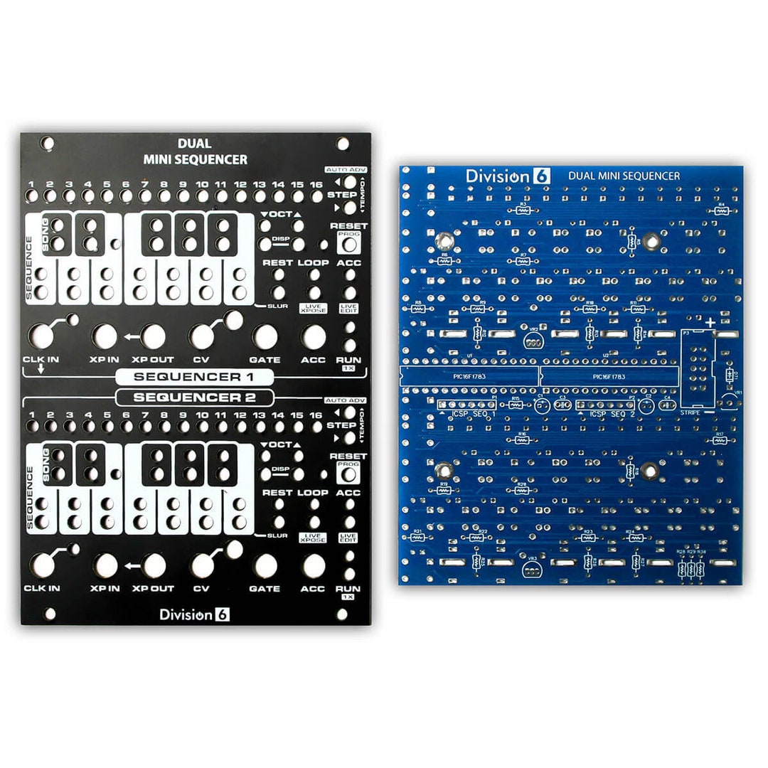 Division 6 Dual Mini Sequencer V2 PCB, Panel and Ics - Etsy