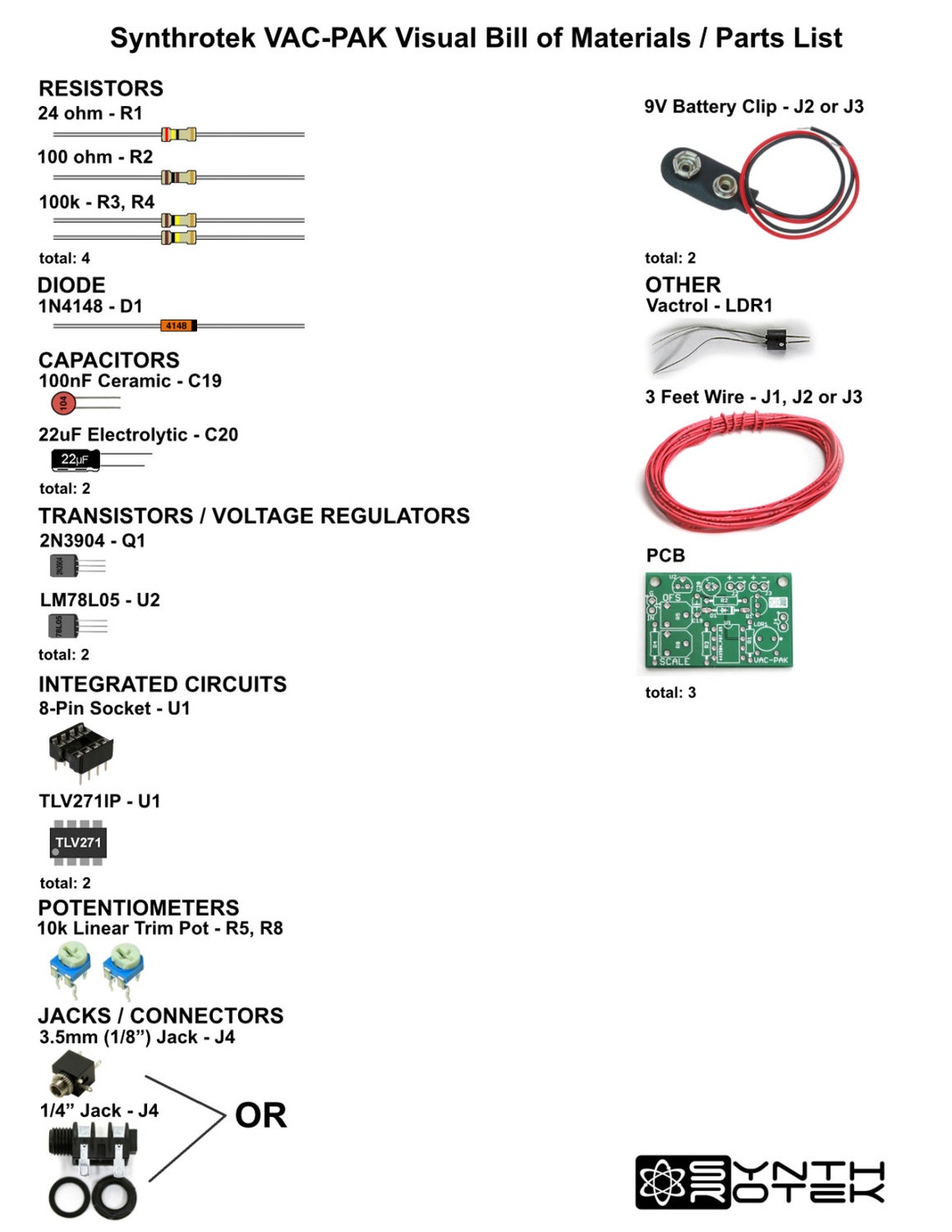 Synthrotek Vac Pak PCB Circuit Bending Control Voltage Mod - Etsy