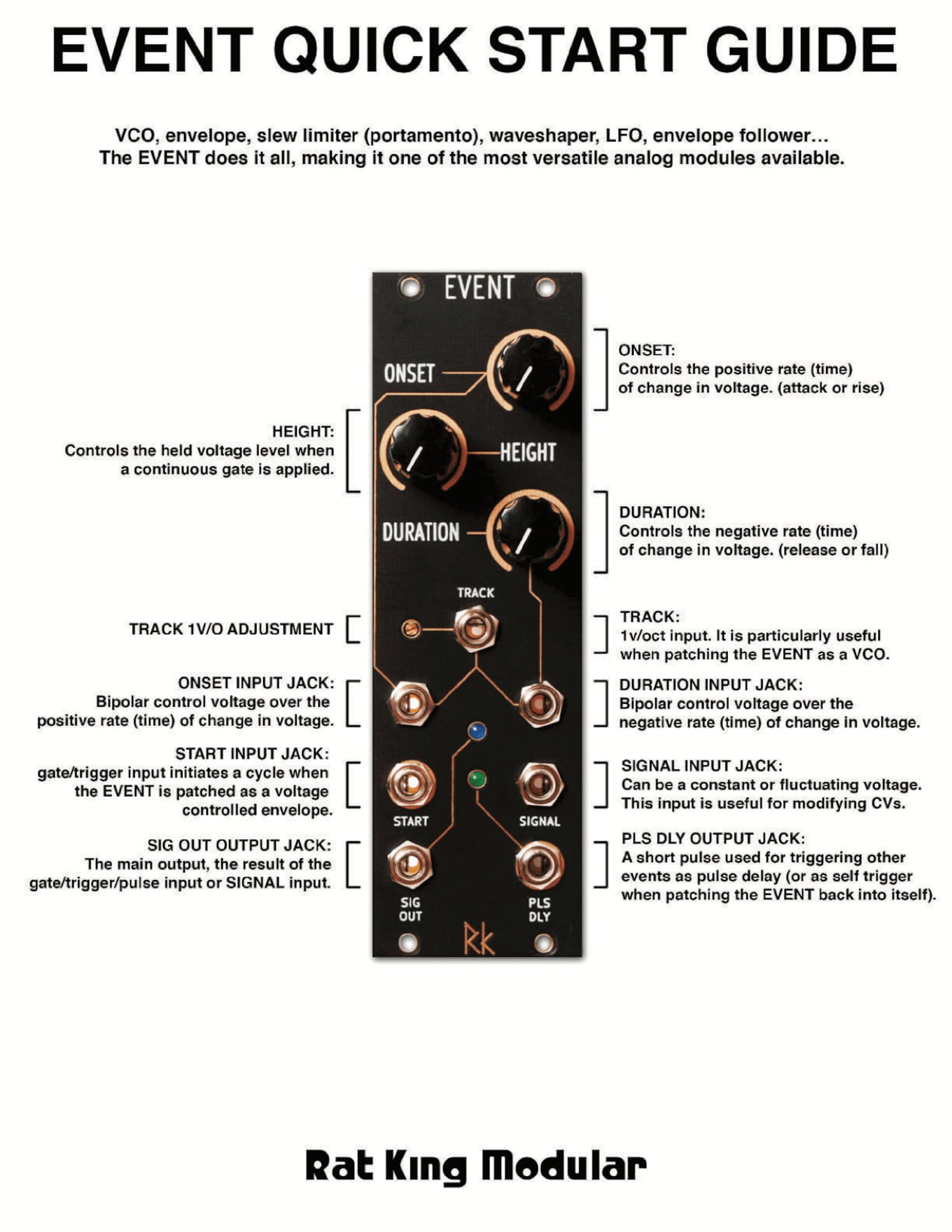 EVENT DIY Kit Eurorack Module by Rat King Modular - Etsy
