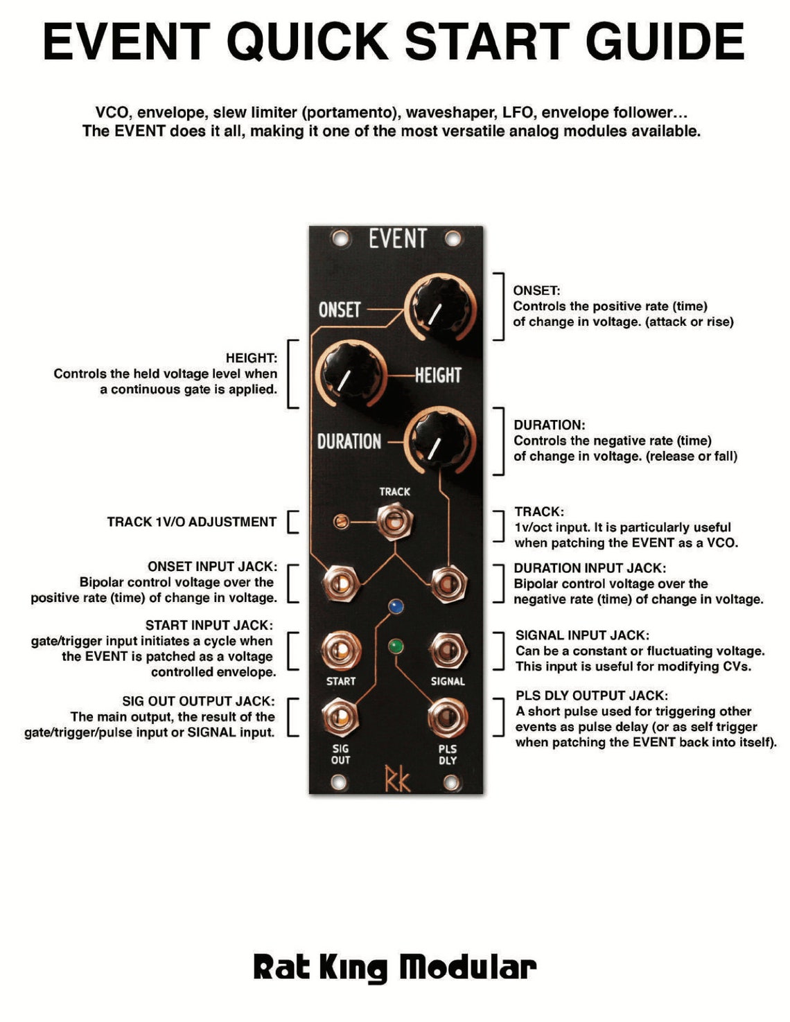 EVENT PCB and Panel Eurorack Module by Rat King Modular | Etsy