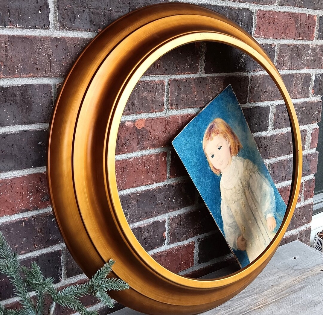 Large Round Frame Copper Gold Gallery Wall Frame - Etsy