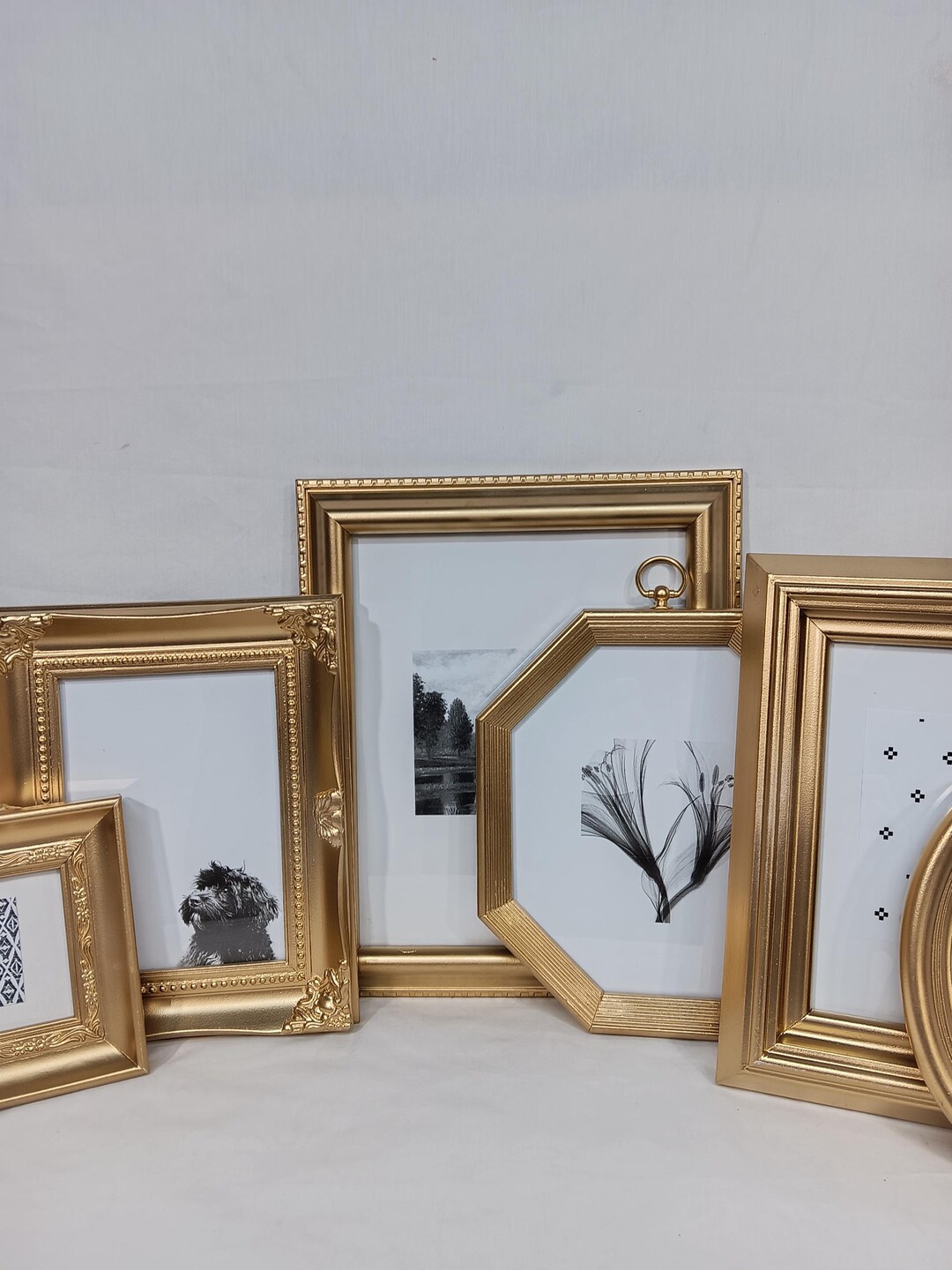 Gold Picture Frames Set, Vintage Ornate Gallery Frames, Wall Decor ...