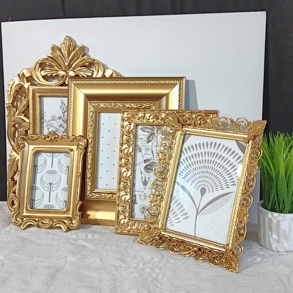 Gold Picture Frames - Etsy