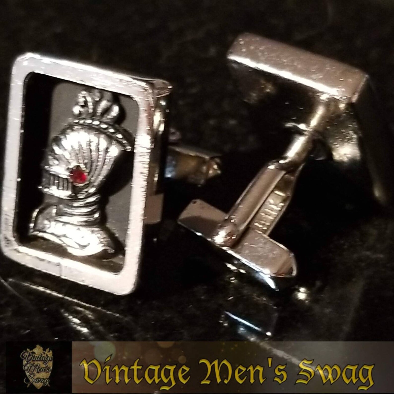 Vintage Cufflink Knight by Swank C.1950s Offered by Vintage Men's Swag ...