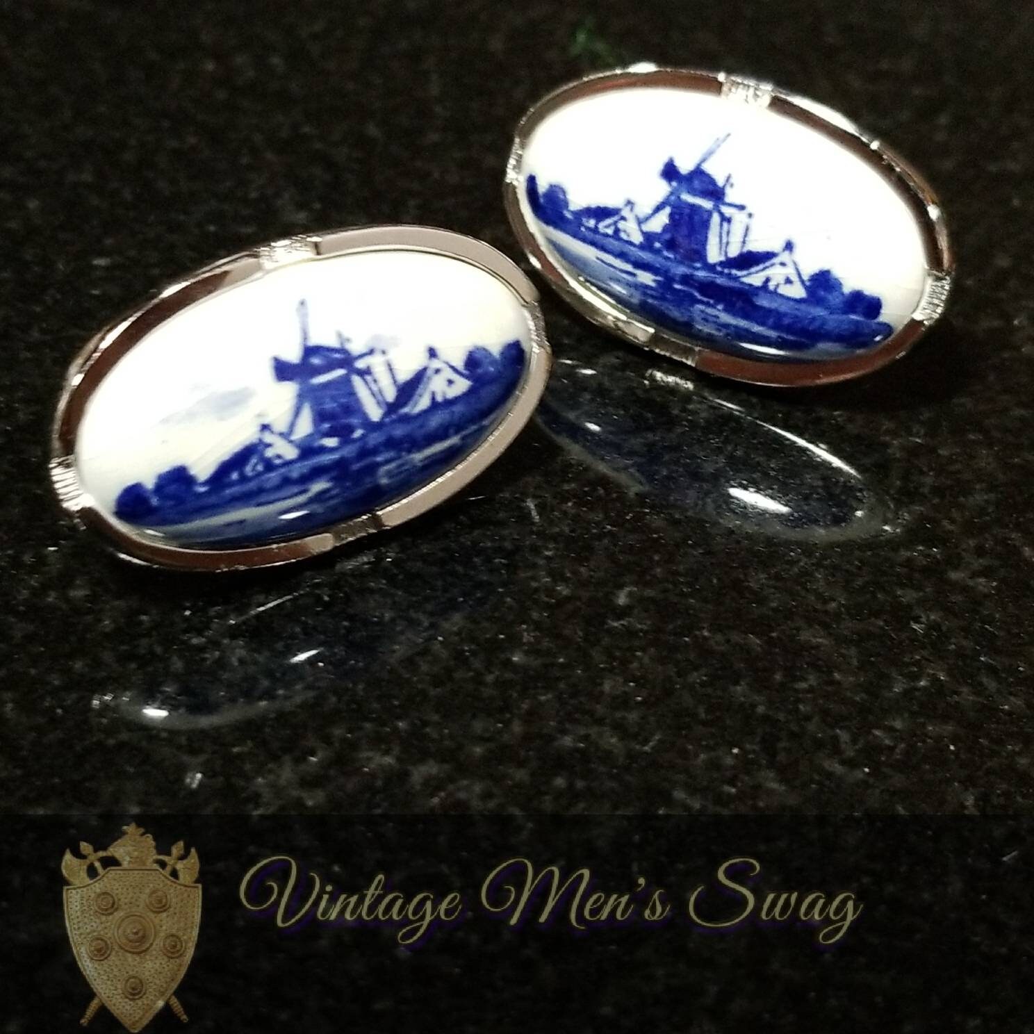 Vintage cufflinks Swank and Delft offered by Vintage Men's Swag Acv-1 ...
