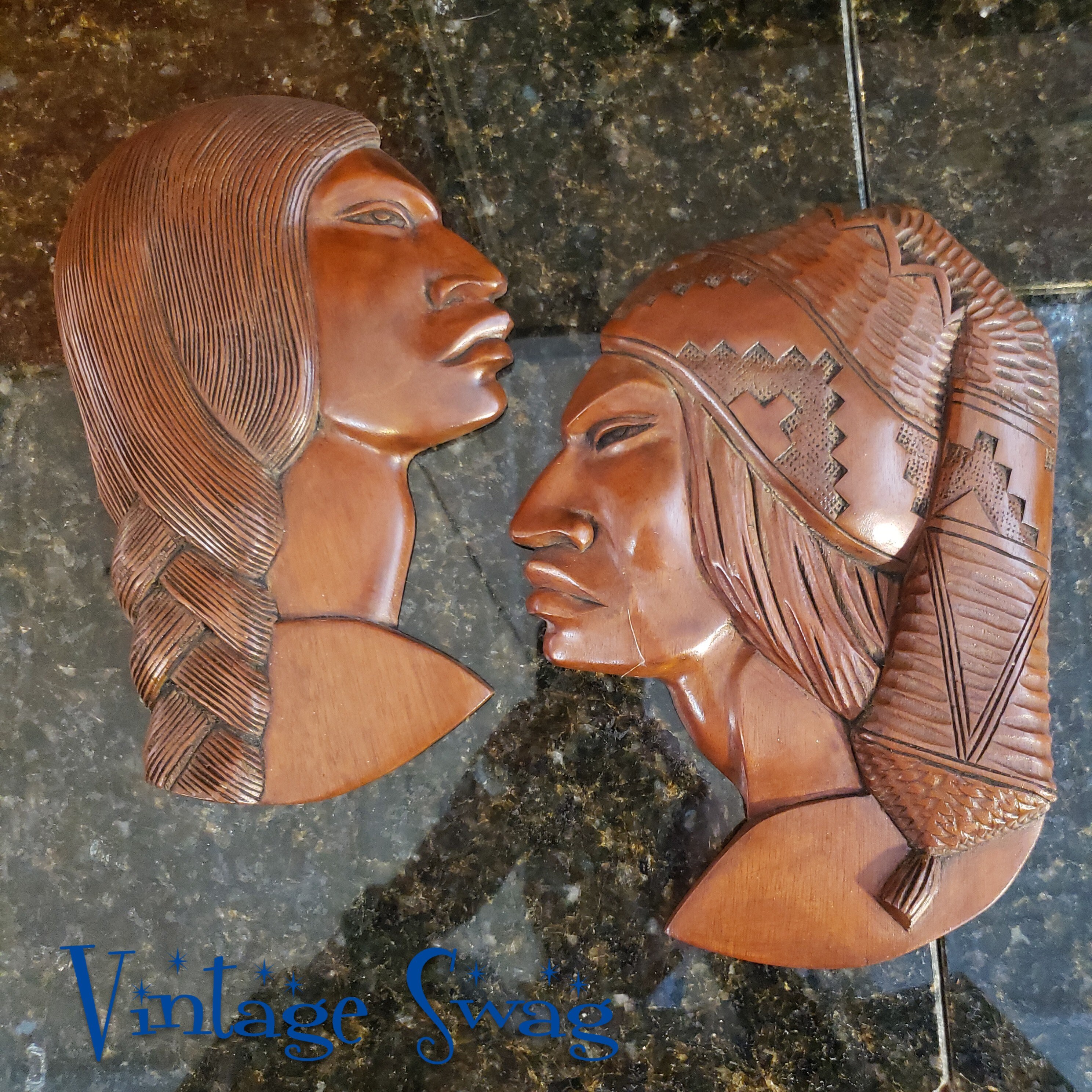 Beautiful Carved Wood Plaques Peruvian (?) Offered by Vintage Men's ...