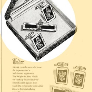 Vintage Cufflink Knight by Swank C.1950s Offered by Vintage Men's Swag ...