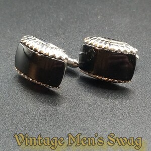 Vintage cufflinks Black Knight onyx by Swank offered by Vintage Mens ...