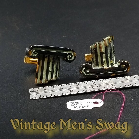 Vintage roman column architectural cufflinks by Kent… - Gem