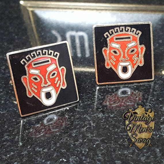 Vintage cufflinks tribal Swank Designer's Collection … - Gem
