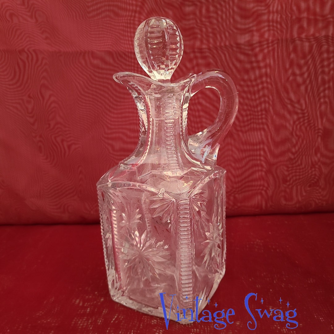 Antique 19th Century Model Flint Glass Co Albany Planet Decanter and ...