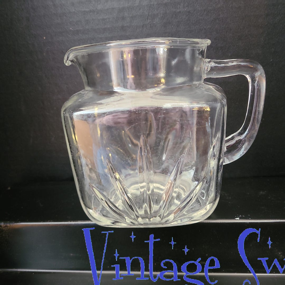 Vintage Early American Prescut 40 Oz Square Pitcher by Anchor Hocking ...
