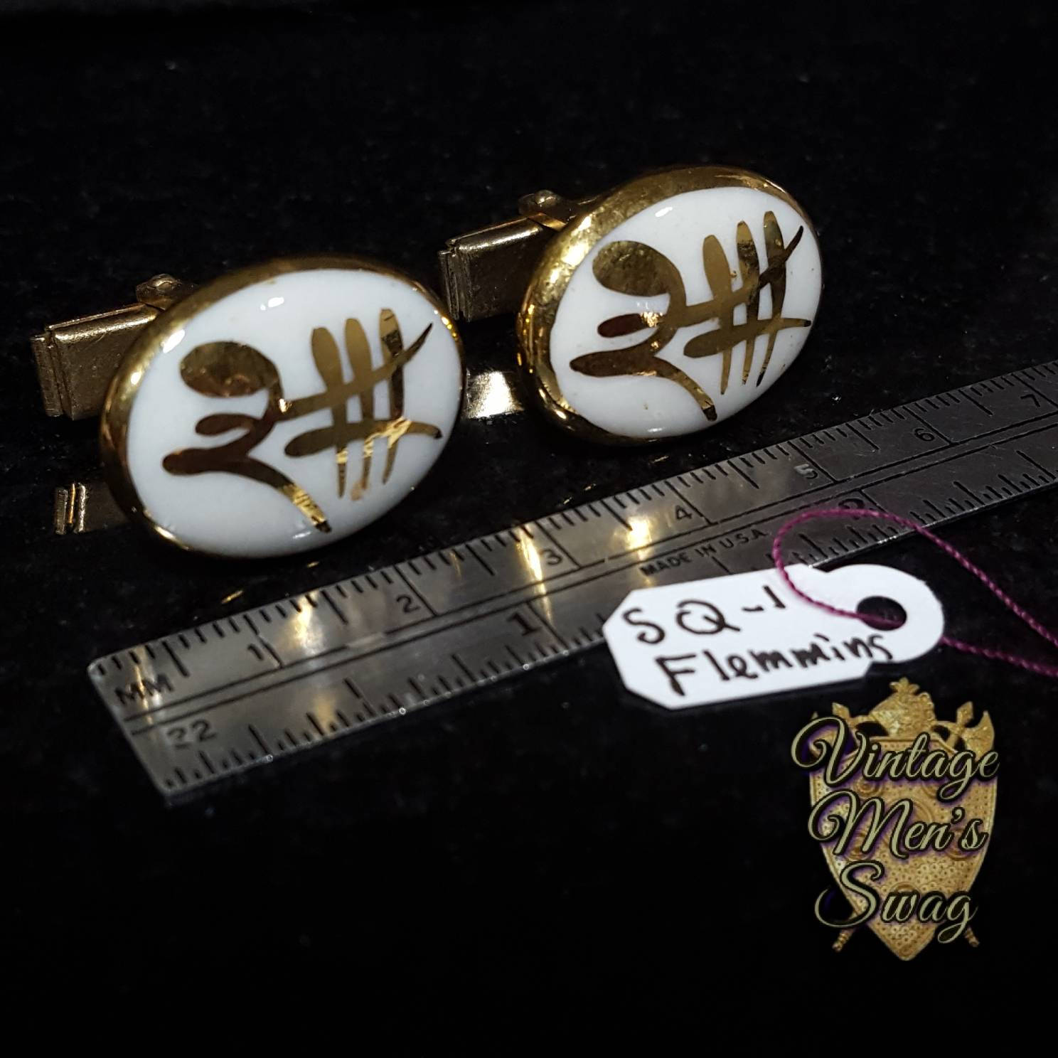 Victoria Flemming Hand-painted Vintage Cufflinks Rare and Collectable ...
