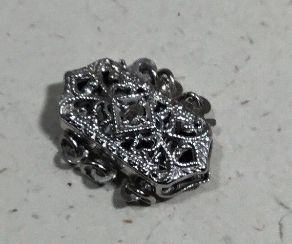 10 kt filigree clasp - Gem