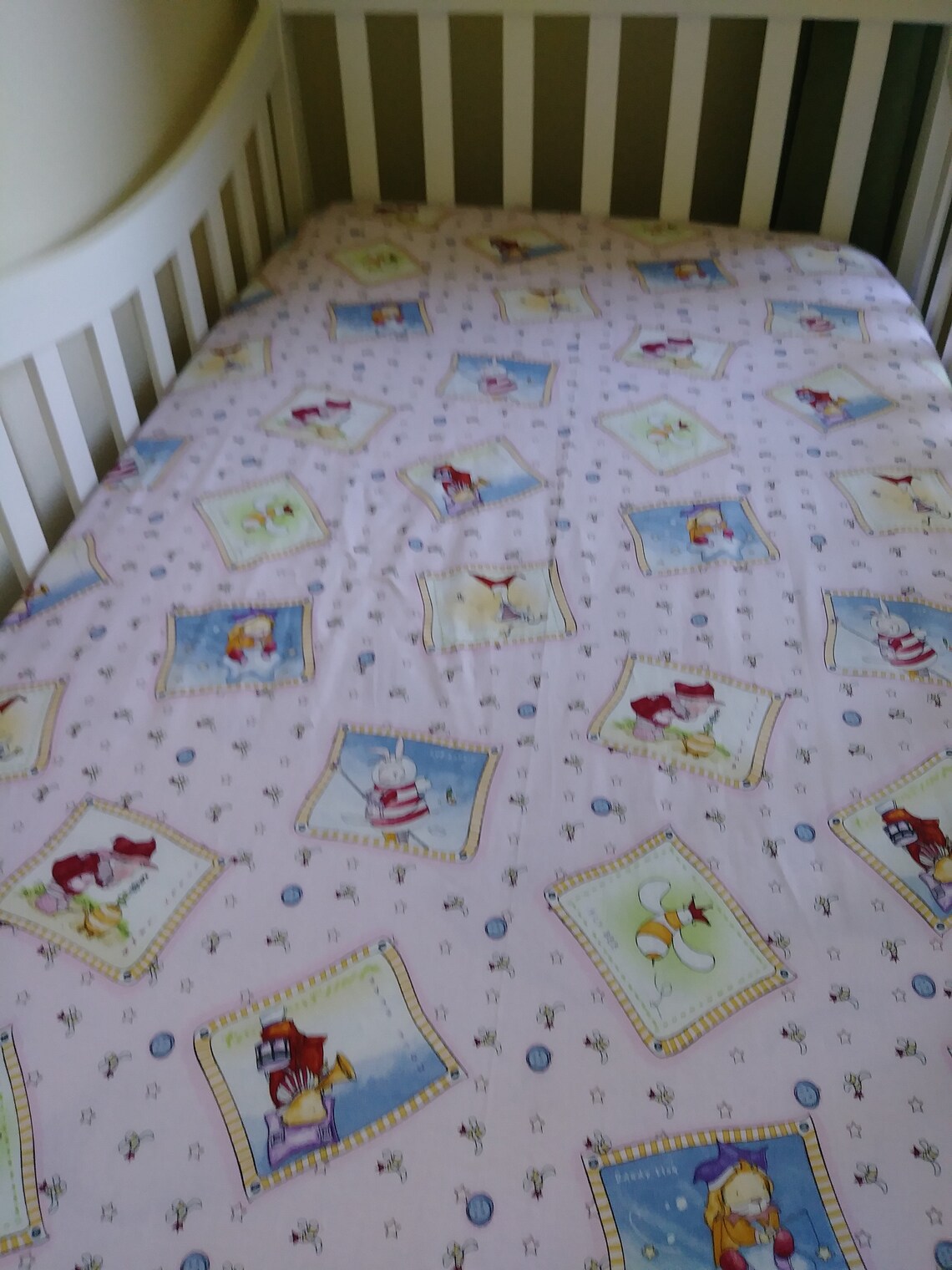 Pink Crib Bedding / Pink Bunny Crib Bedding / Sheep Crib - Etsy