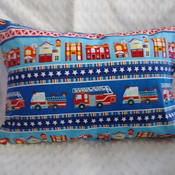 Blue Fire Truck Bedding - Etsy