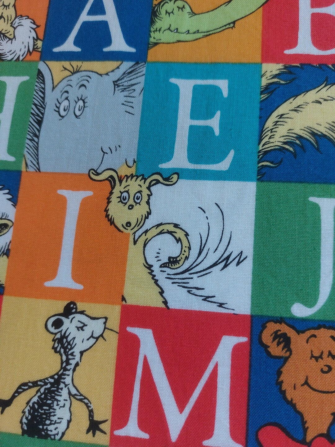 Dr. Seuss Alphabet Crib Sheet: Multicolored Cotton Fitted Bedding - Etsy