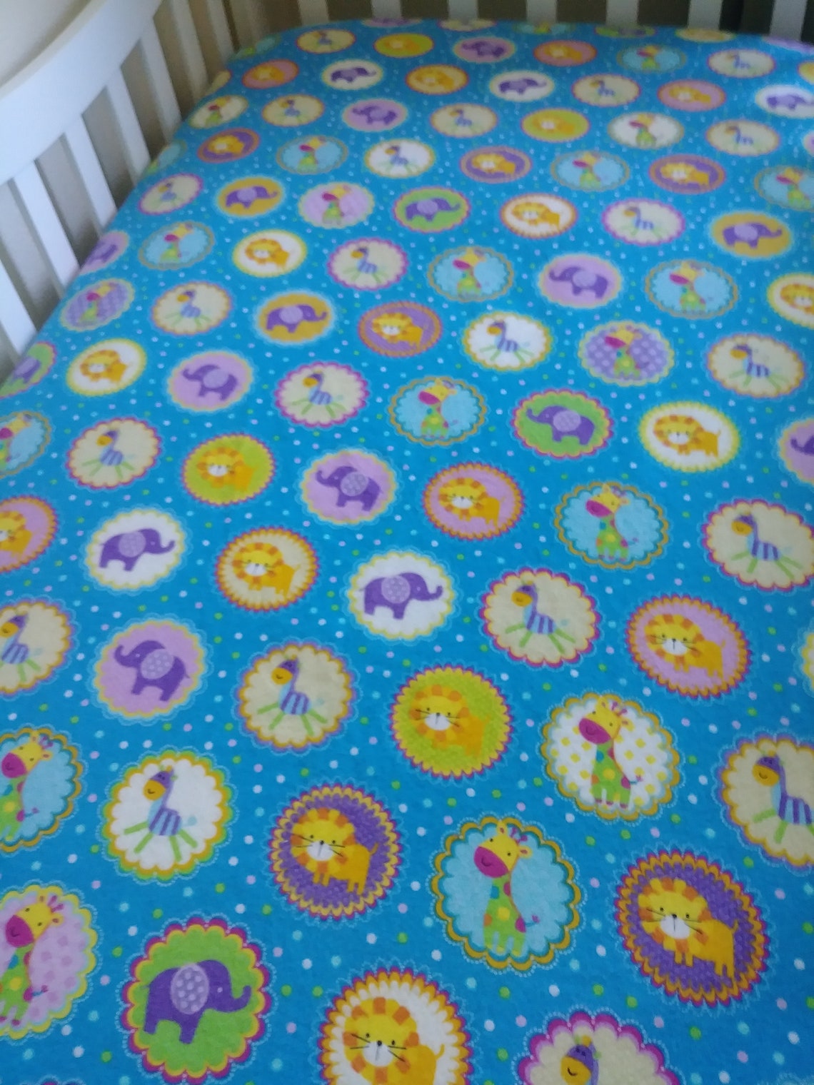 Blue Crib Bedding / Blue Lion Crib Bedding / Giraffe Crib - Etsy