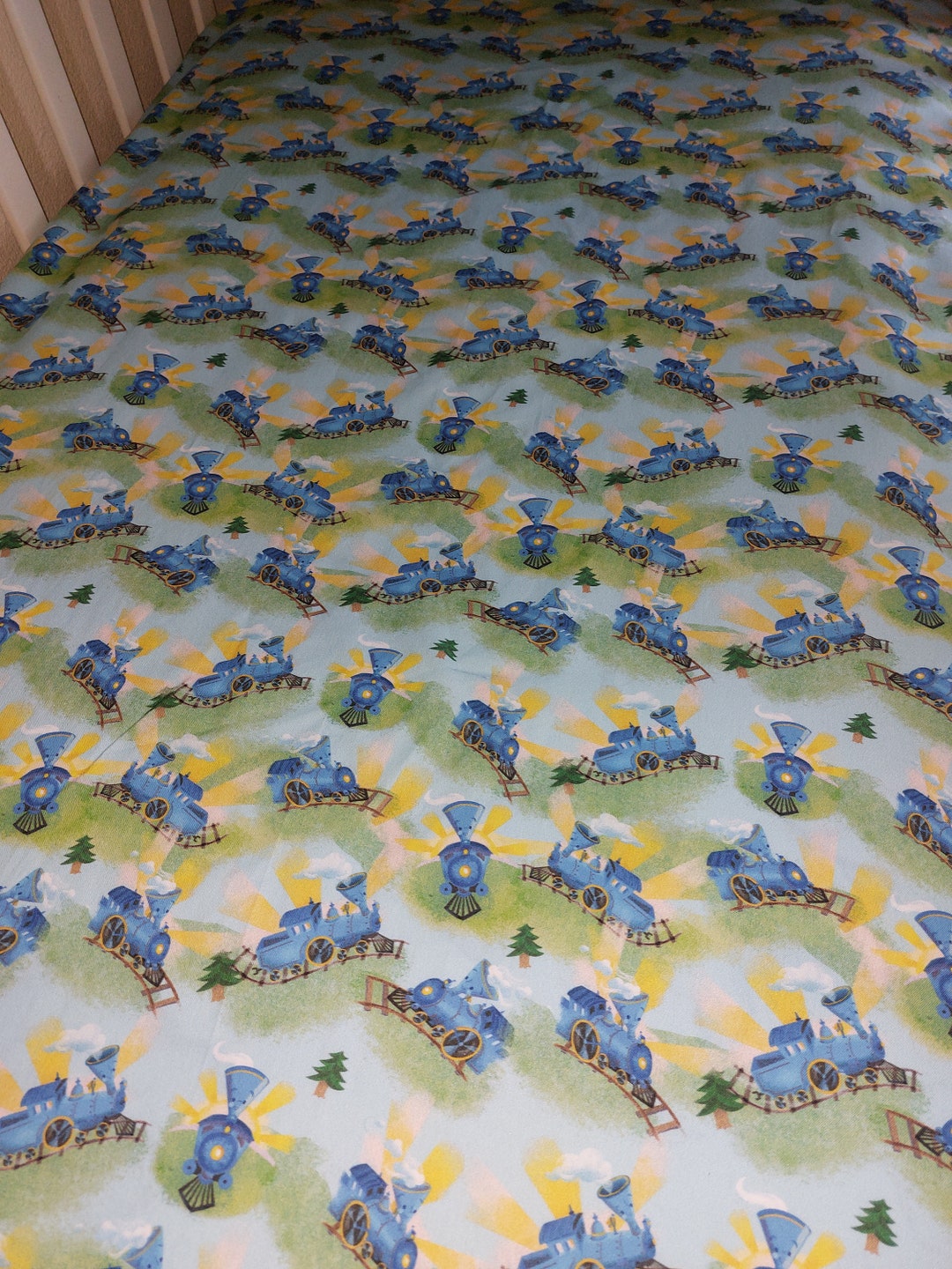 The Little Engine That Could Inspired Cotton Blend Crib Bedding / Blue ...