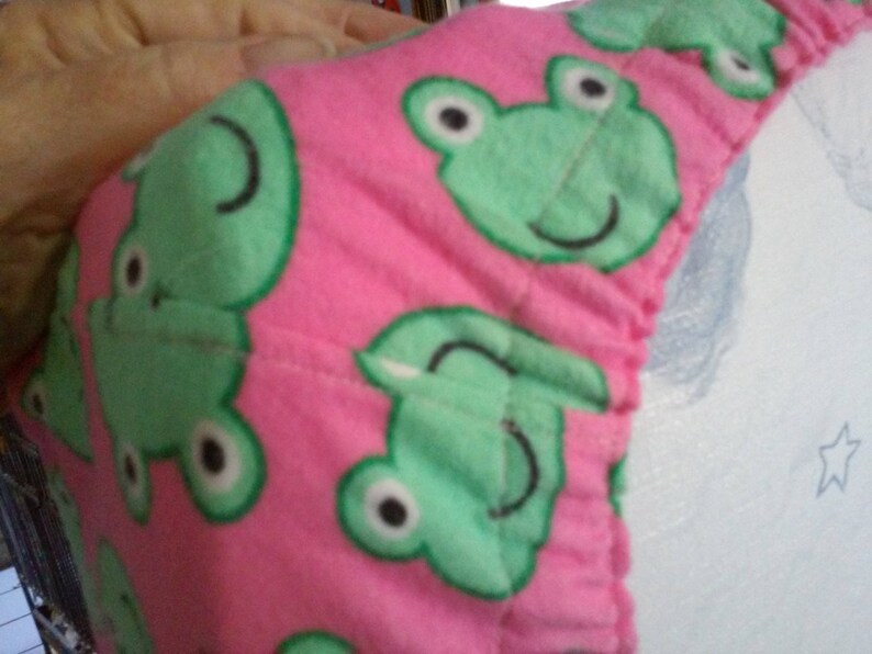 Smiling Frogs Fitted Flannel Crib Sheet/ Pink Infant Bedding / | Etsy