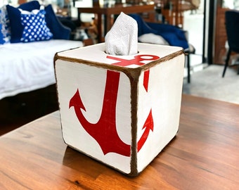 Nautical Beach Coastal Sand Dollar Hand Painted Tissue Box Cover ...